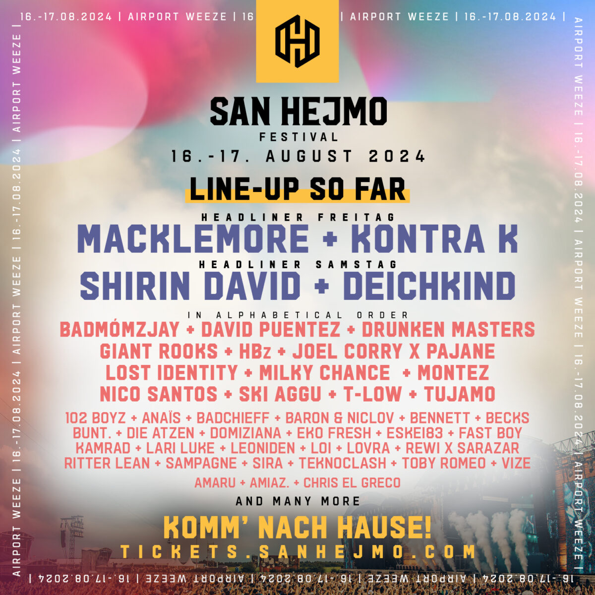 San Hejmo komplettiert Mainstage Line-Up 2024